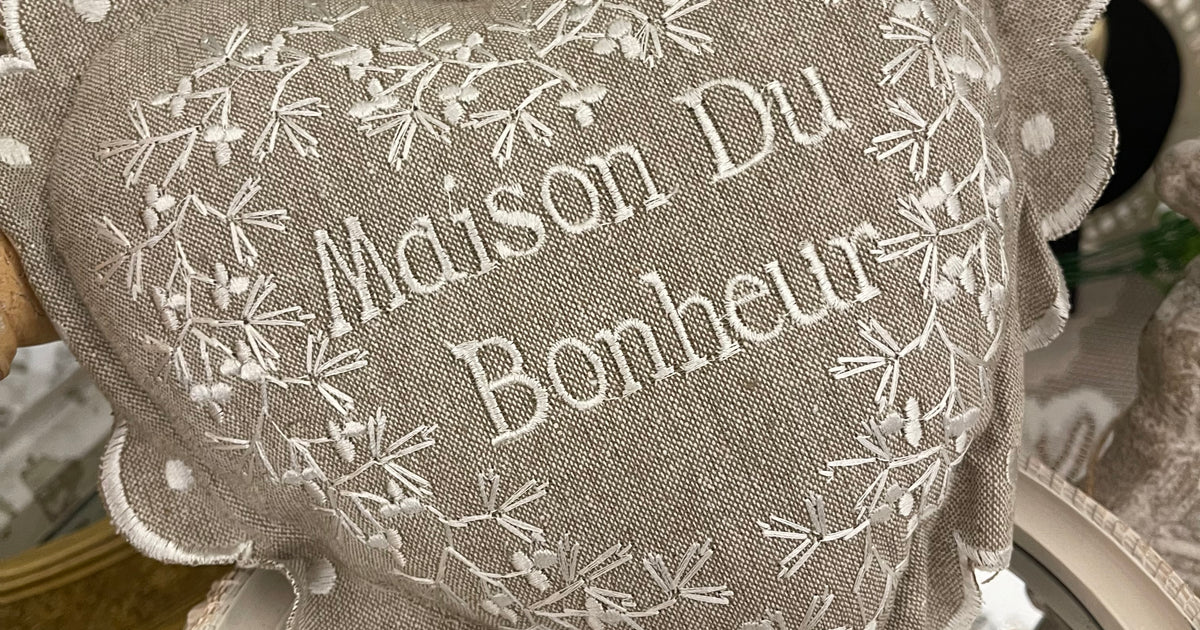 Coussin suspendu Maison du Bonheur - Décoration romantique 24x27 cm ...